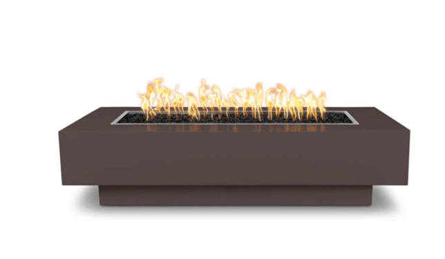 96" Coronado Rectangular Fire Pit by The Outdoor Plus in Metal Powder ...
