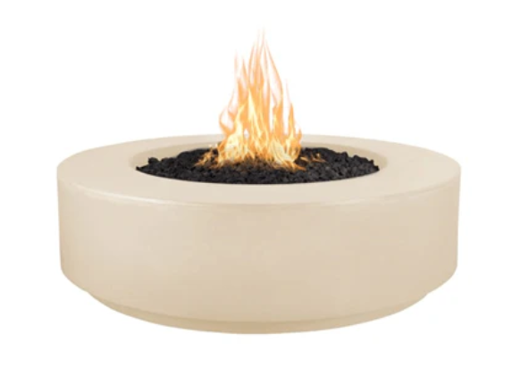 The Outdoor Plus 42" Round Florence Low Profile Fire Pit in GFRC Concr ...
