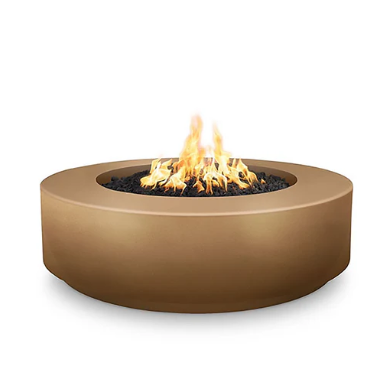 The Outdoor Plus 42" Round Florence Low Profile Fire Pit in GFRC Concr ...