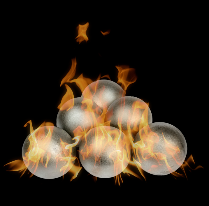 The Outdoor Plus 4-inch or 6-inch Set of 6 Steel Balls Fire Ornament ...