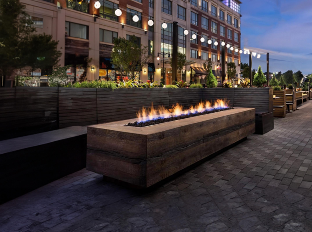 84" Catalina Fire Pit in GFC Wood Grain by The Outdoor Plus – Luxe Heat ...