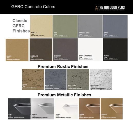 60" Del Mar Fire Pit in Premium GFRC Colors by The Outdoor Plus – Luxe ...