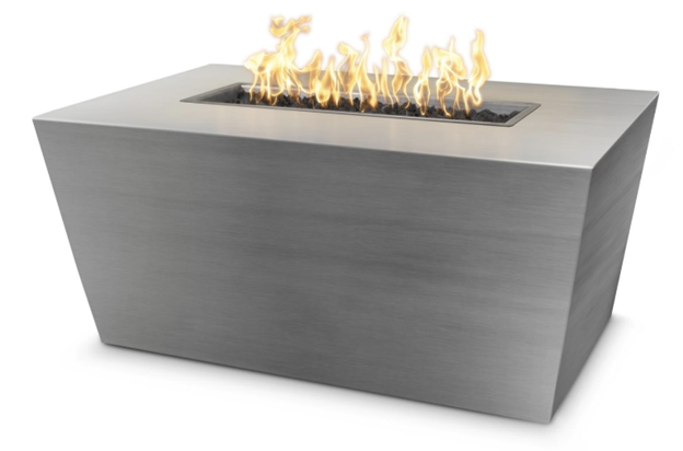 60" Mesa Rectangle Fire Table in Stainless Steel by The Outdoor Plus ...